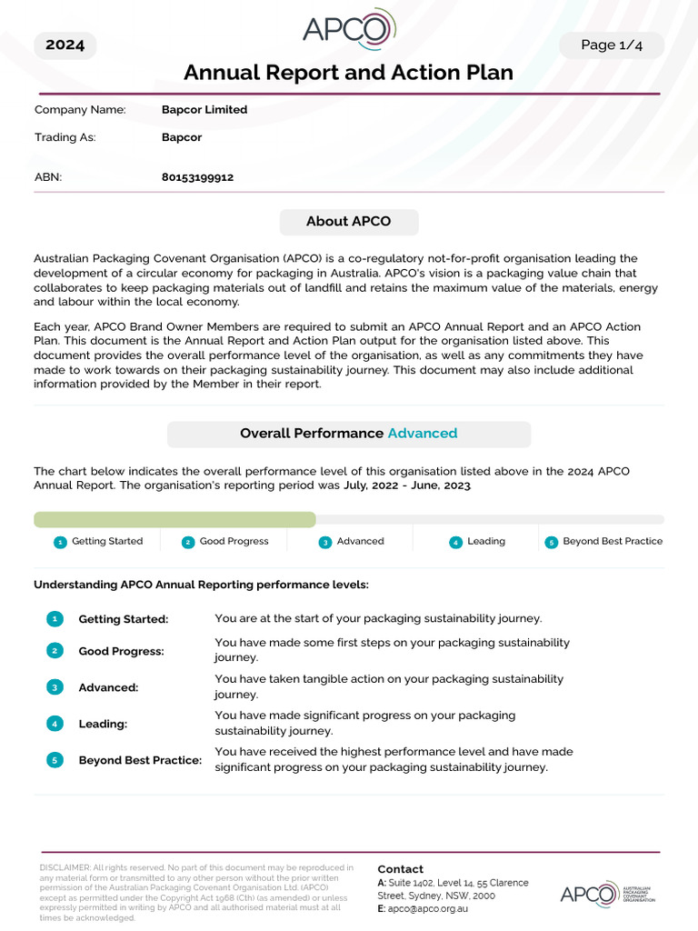 APCO FY23 Annual Report and Action Plan | PDF | Recycling | Waste Management