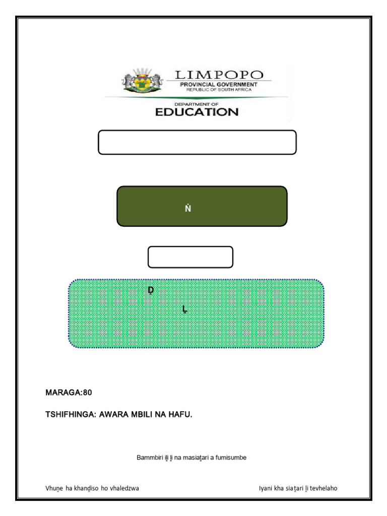 2024 Grade 10 Tshivenda HL b2 QP | PDF