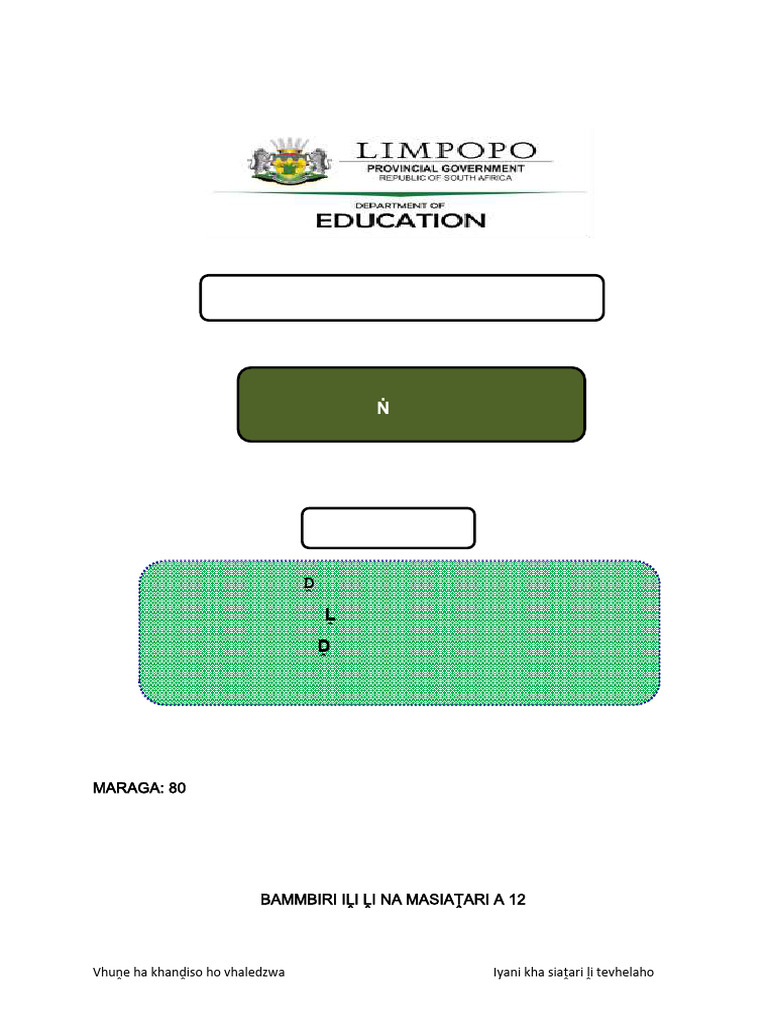 2024 Tshivenda HL Grade 10 b2 Memo | PDF