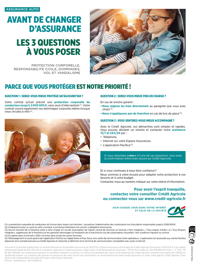 Questions avant de changer d'assurance auto | PDF | Assurance | Courtier