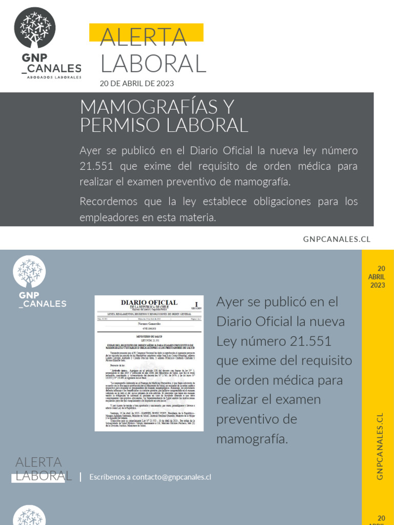 Alerta Laboral Mamograf As y Permiso Laboral 1682263479 | PDF | Derecho laboral | Justicia