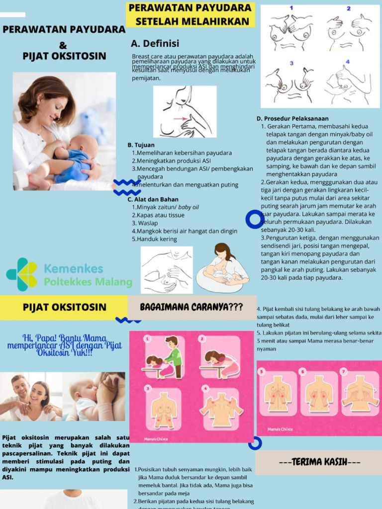 Leaflet Perawatan Payudara Dan Pijat Oksitosin | PDF