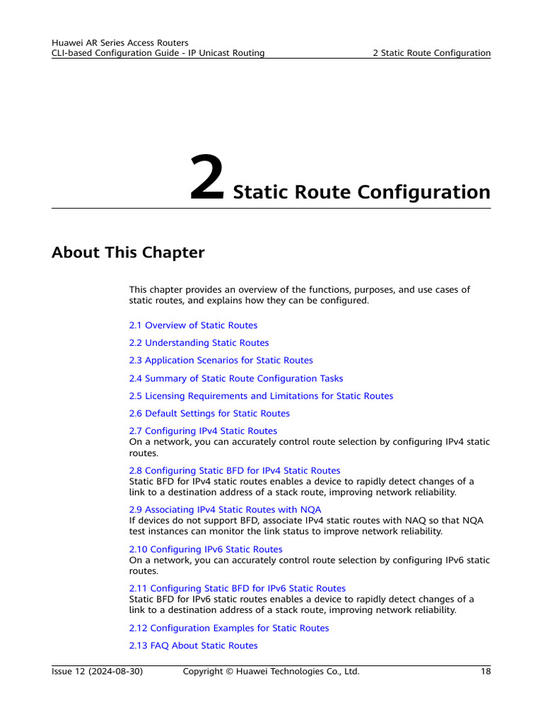 01-02 Static Route Configuration | PDF | Router (Computing) | Ip Address