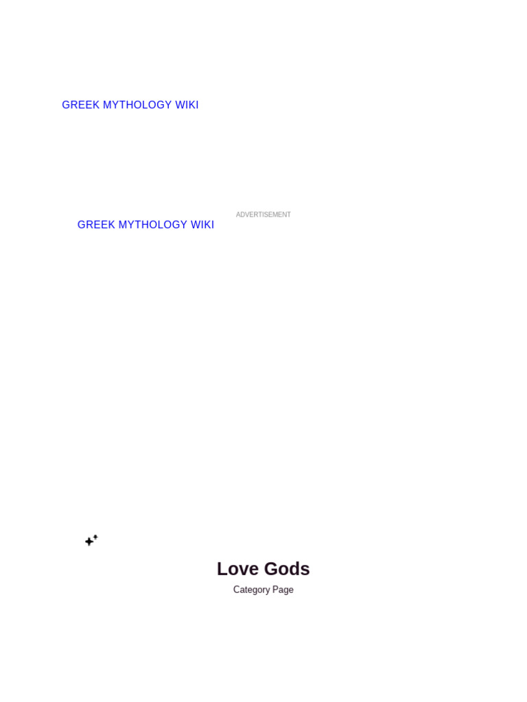 Love Gods - Greekmythologyfandom | PDF