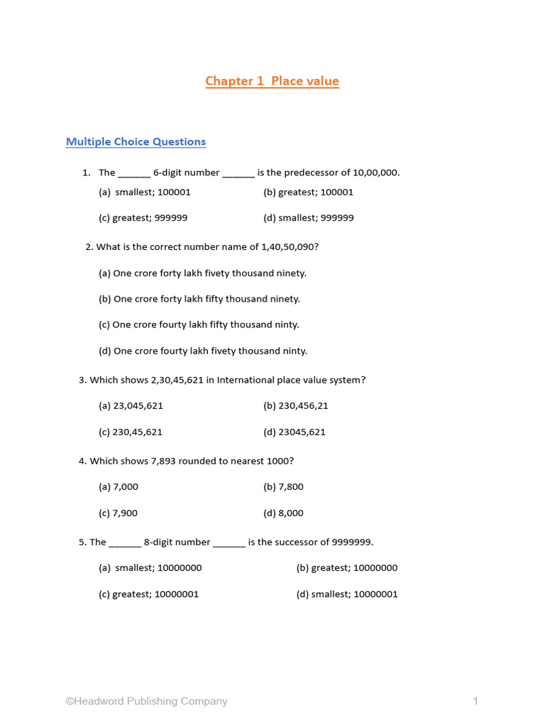 Understanding Place Value Systems | PDF | Lexicology