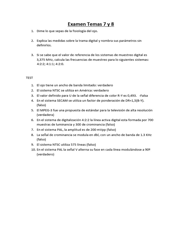 EXAMEN TEMA 7 y 8 | PDF