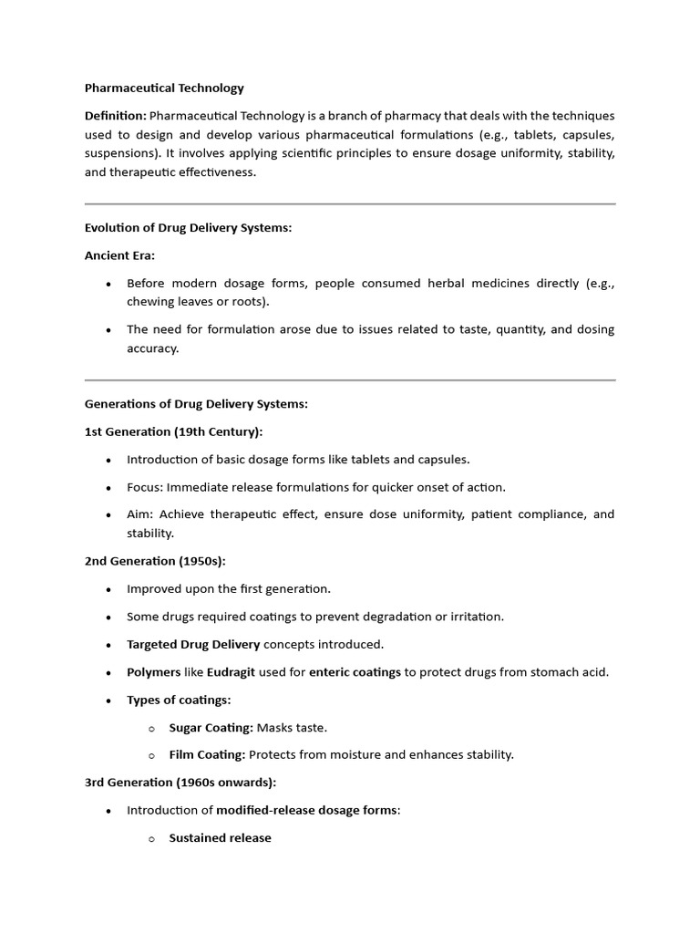 Pharmaceutical Technology Notes | PDF | Solubility | Pharmaceutical ...