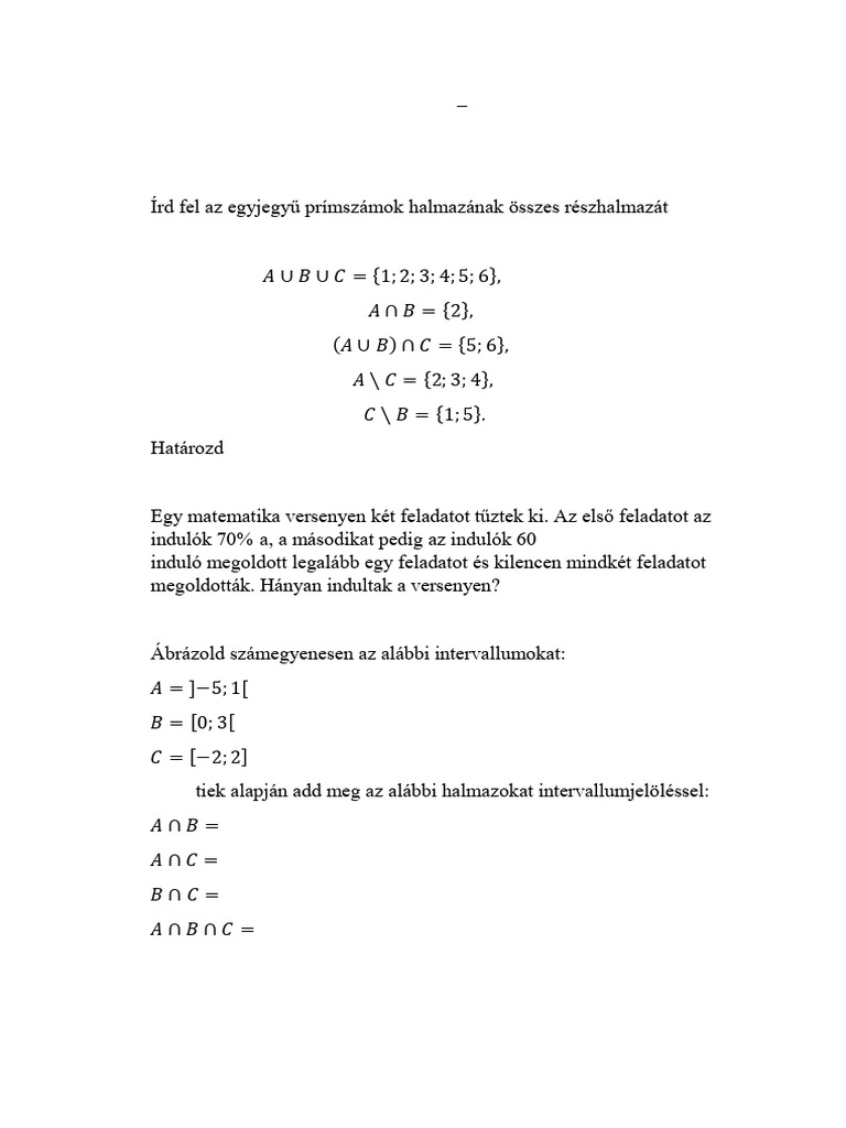 Copy of Dolgozat-halmazok | PDF