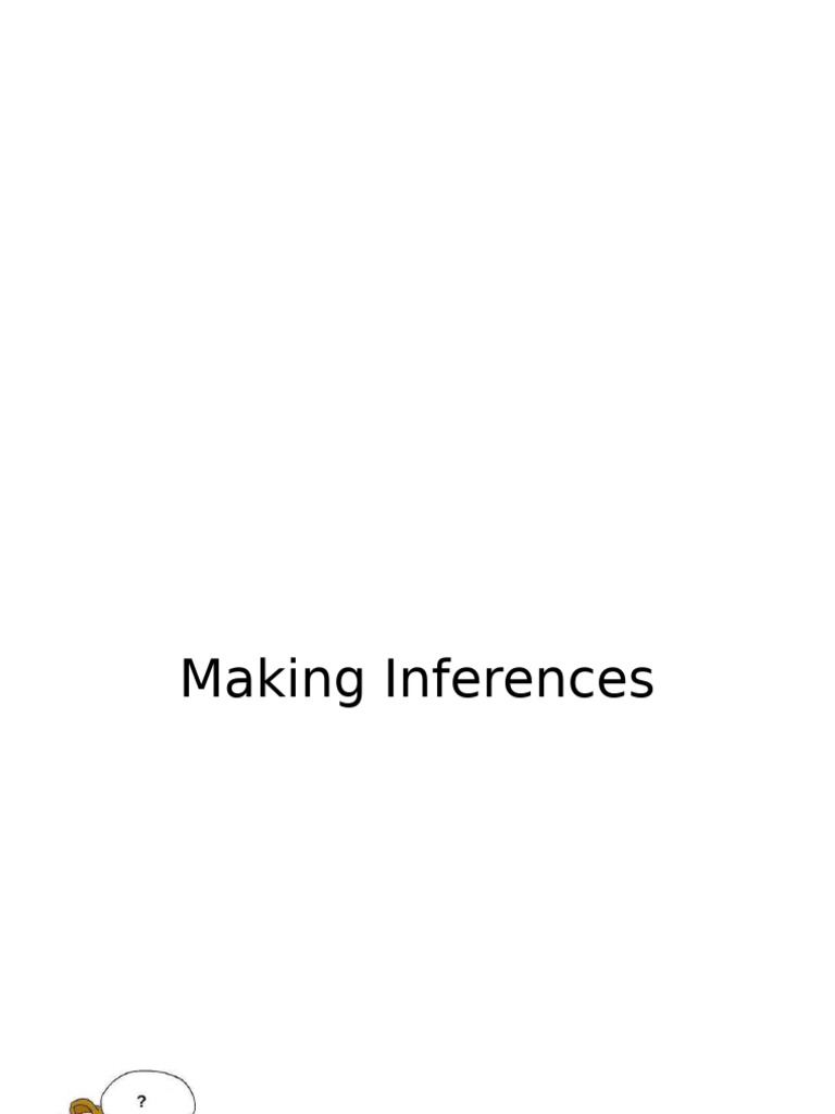 Making Inferences. | PDF