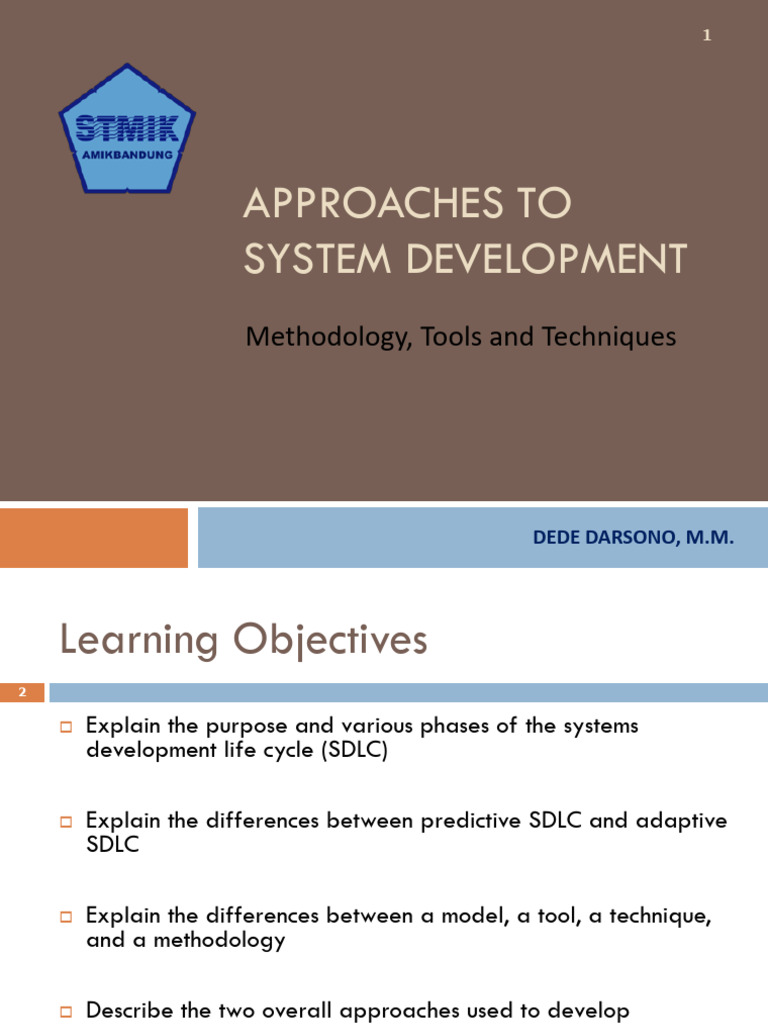 Ch. 8 - System Development Approaches (Methodology & Tools) | PDF ...