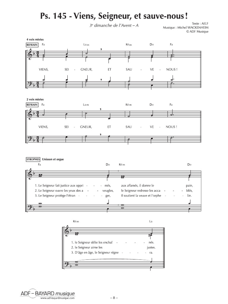 Psaume 145-1 | PDF