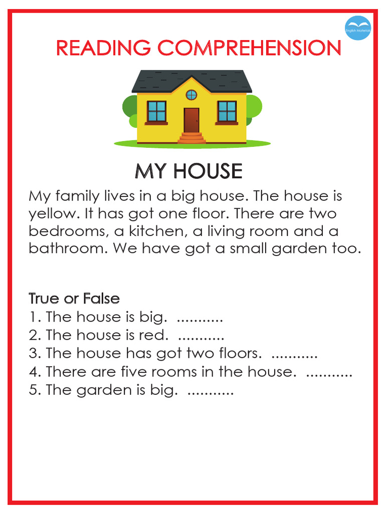 READING COMPREHENSION House | PDF