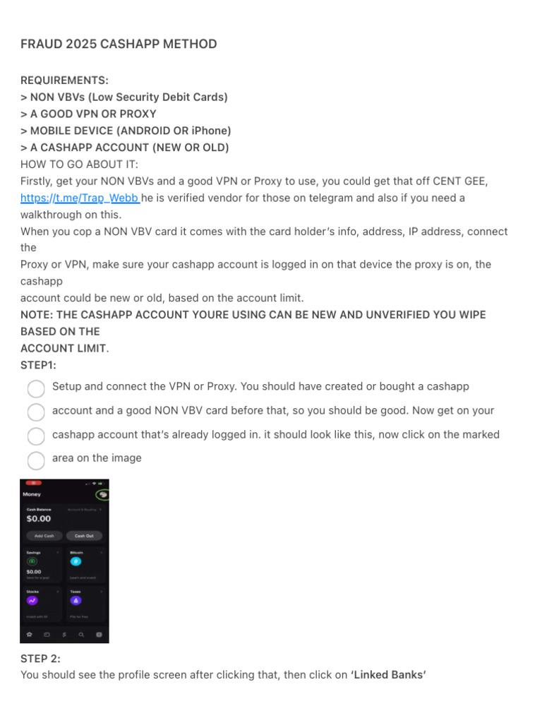 Fraud 2025 Cashapp Method | PDF | Virtual Private Network | Cyberspace