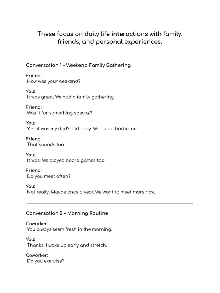 10 Daily Conversations | PDF