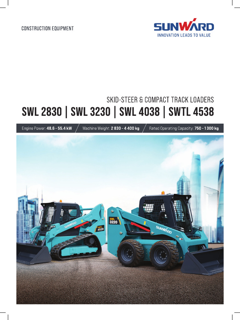 Sunward Skid Steer Brochure en | PDF | Diesel Engine | Car Body Styles