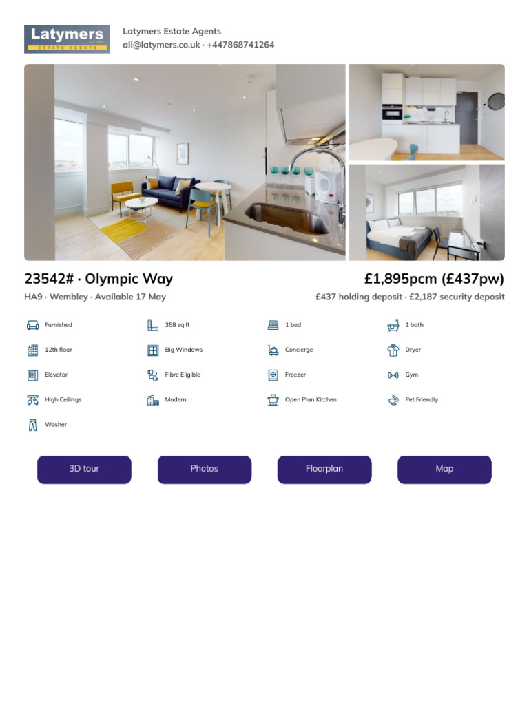 1-Bed Flat on Olympic Way, Wembley | PDF