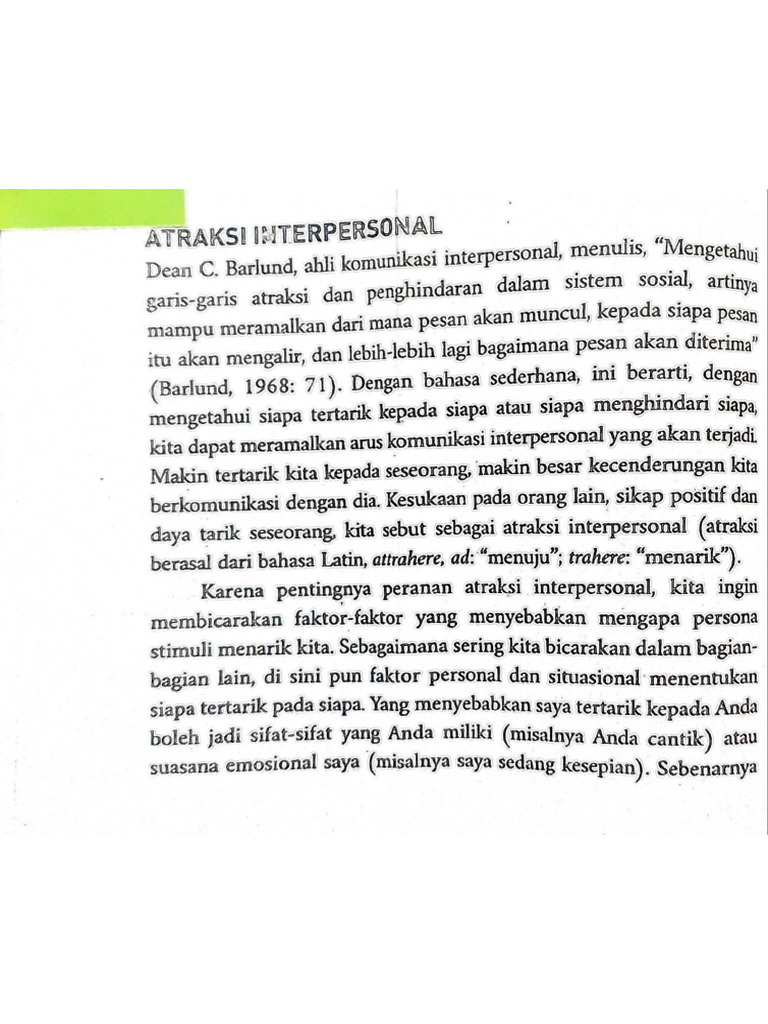 Atraksi Interpersonal - Kel 1 | PDF