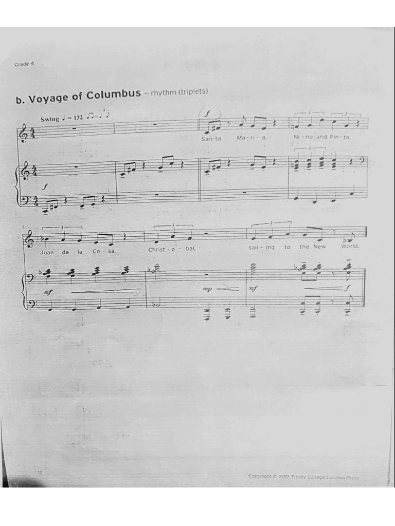 Grade 4 Trinity Sinnging Excersizes (p2) | PDF