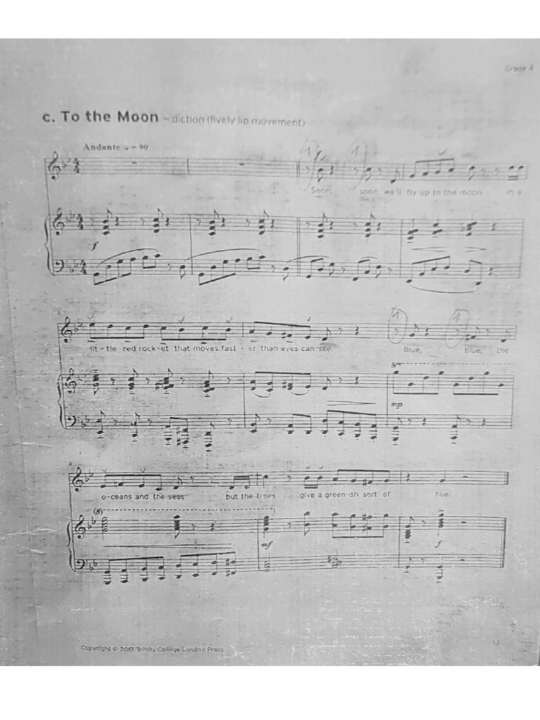 Grade 4 Trinity Sinnging Excersizes (p3) | PDF