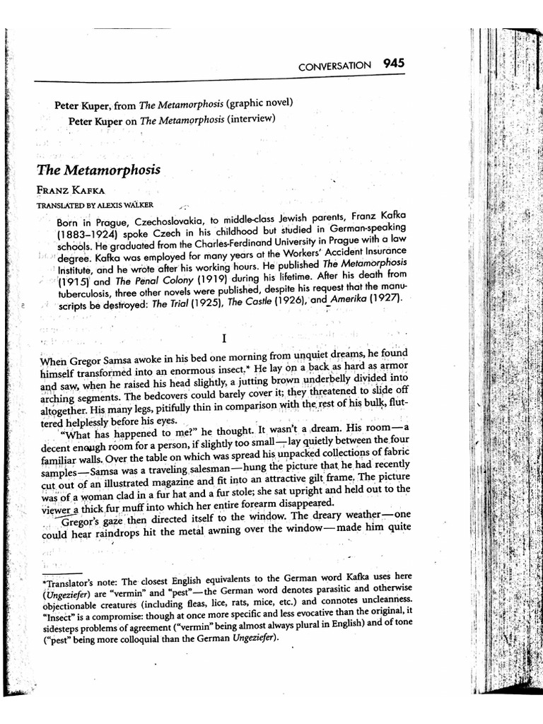 Metamorphosis Ch 1 | PDF