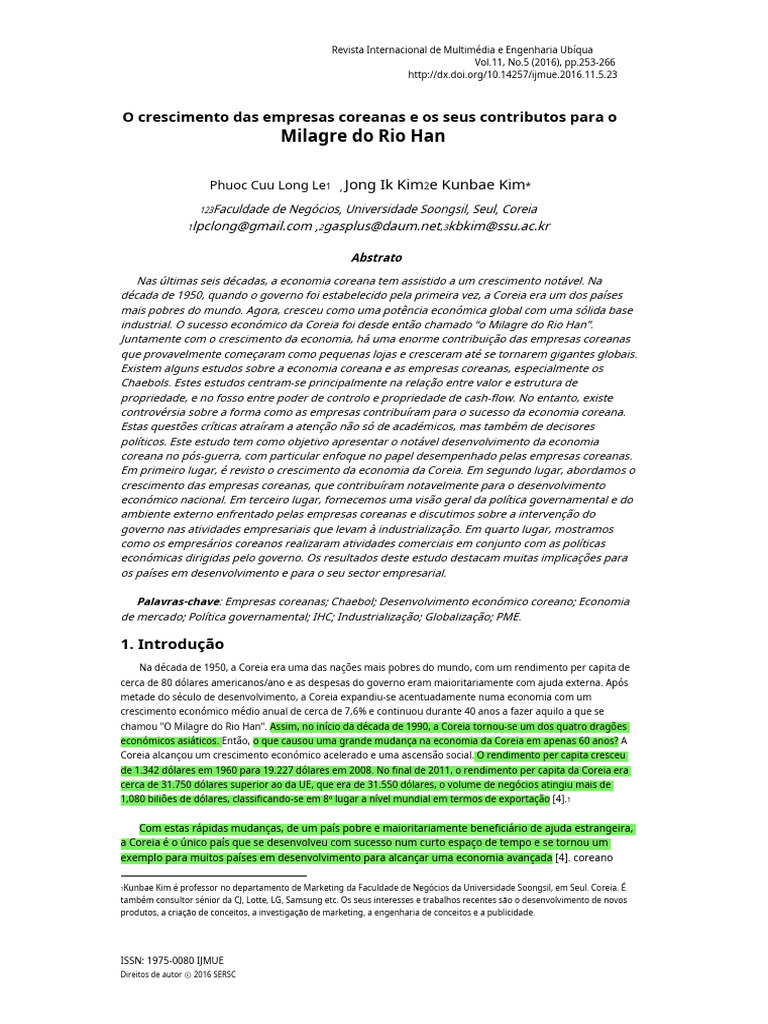 14 A LER CHAT PT The Growth of Korean Companies and Their Contributions To The MHR | PDF ...