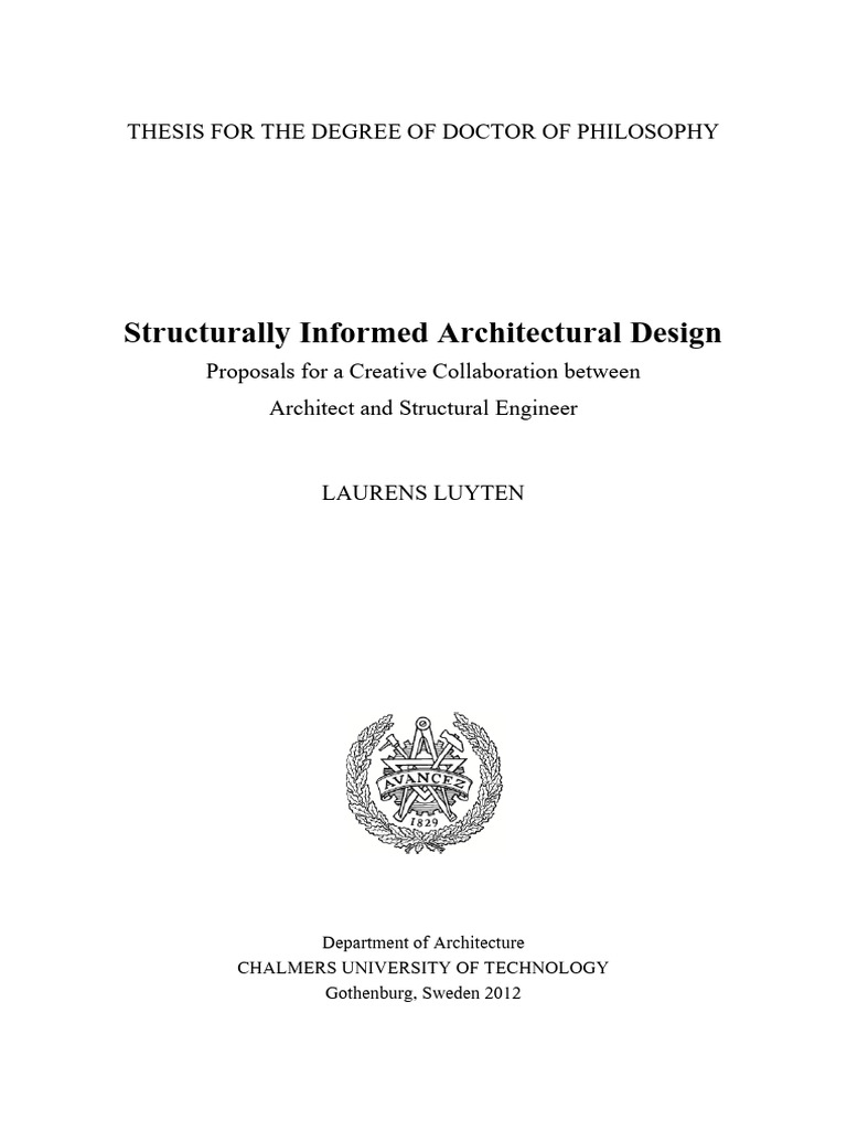 Structurally Informed Architectural Design | PDF | Concept | Design