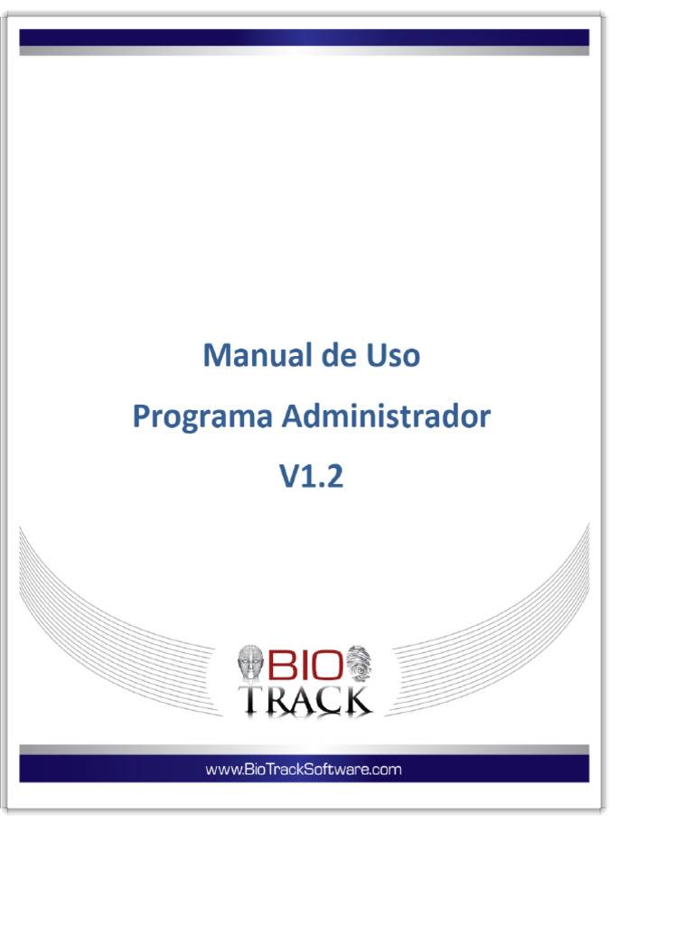 Manual de Uso Programa Administrador BioTrack V1.2 - PDF | PDF