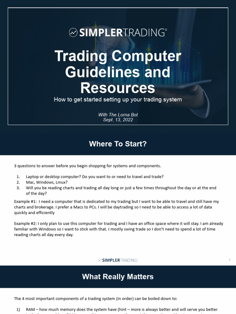 Trading Computer Setup and Resources | PDF | Desktop Computer | Personal Computers