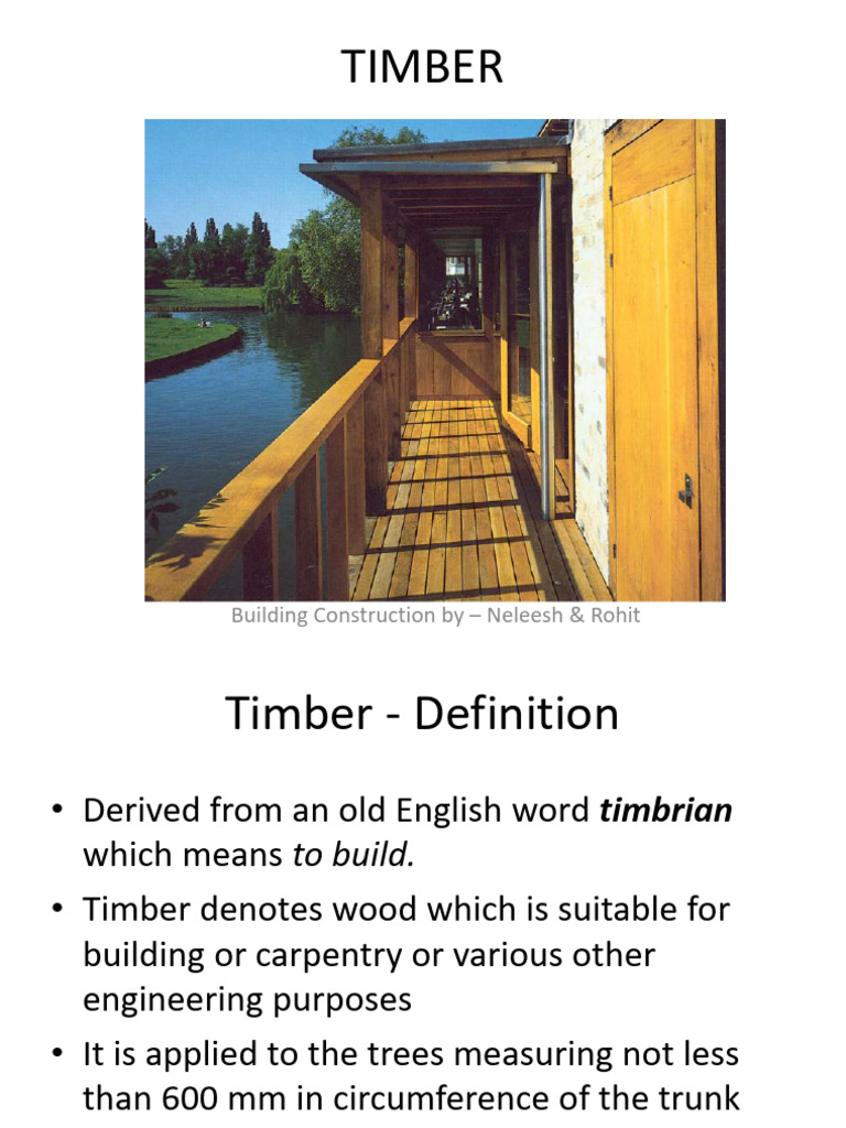 Lecture 1 - Timber Introduction | PDF | Trees | Wood