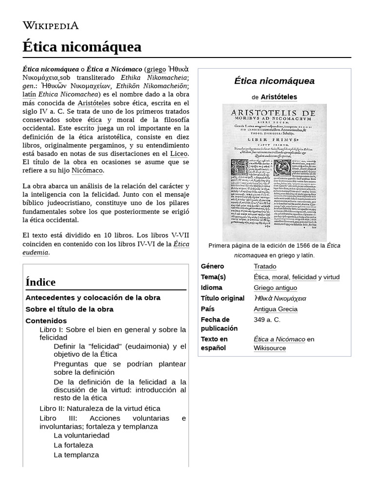 Ética_nicomáquea | PDF | Virtud | Aristóteles