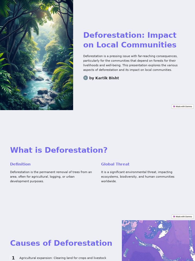 Deforestation's Impact on Communities | PDF | Deforestation | Forest ...