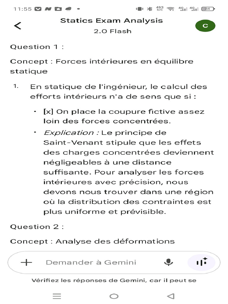 Statique Examen 2024 | PDF