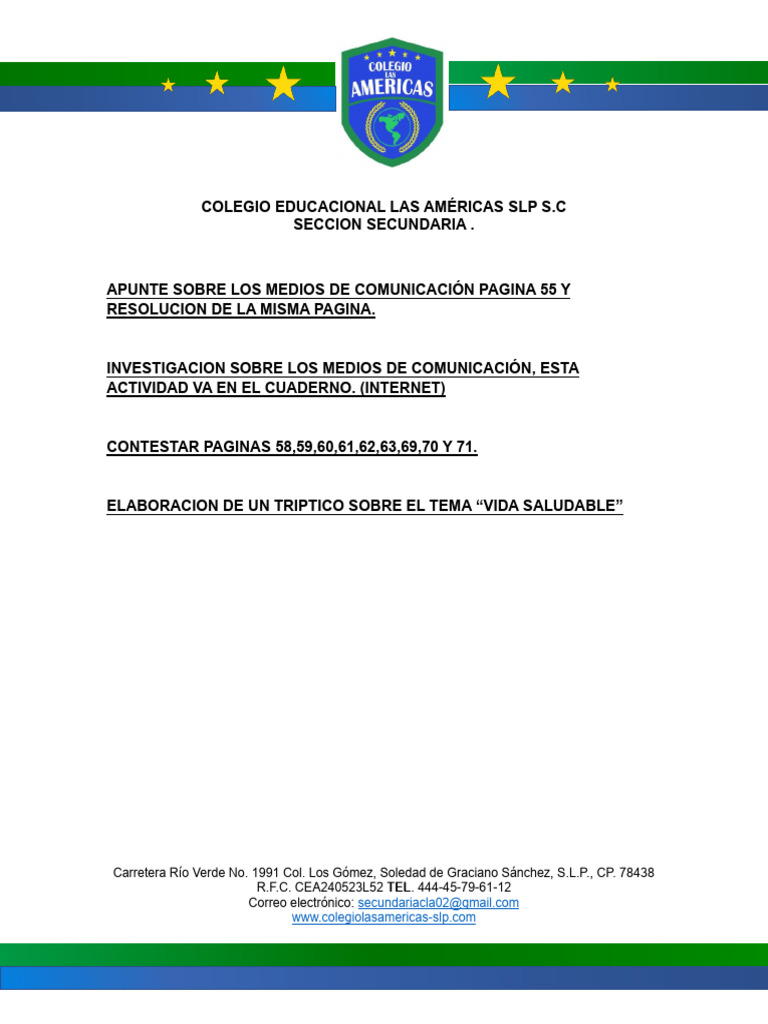 Actividades Español Marzo | PDF