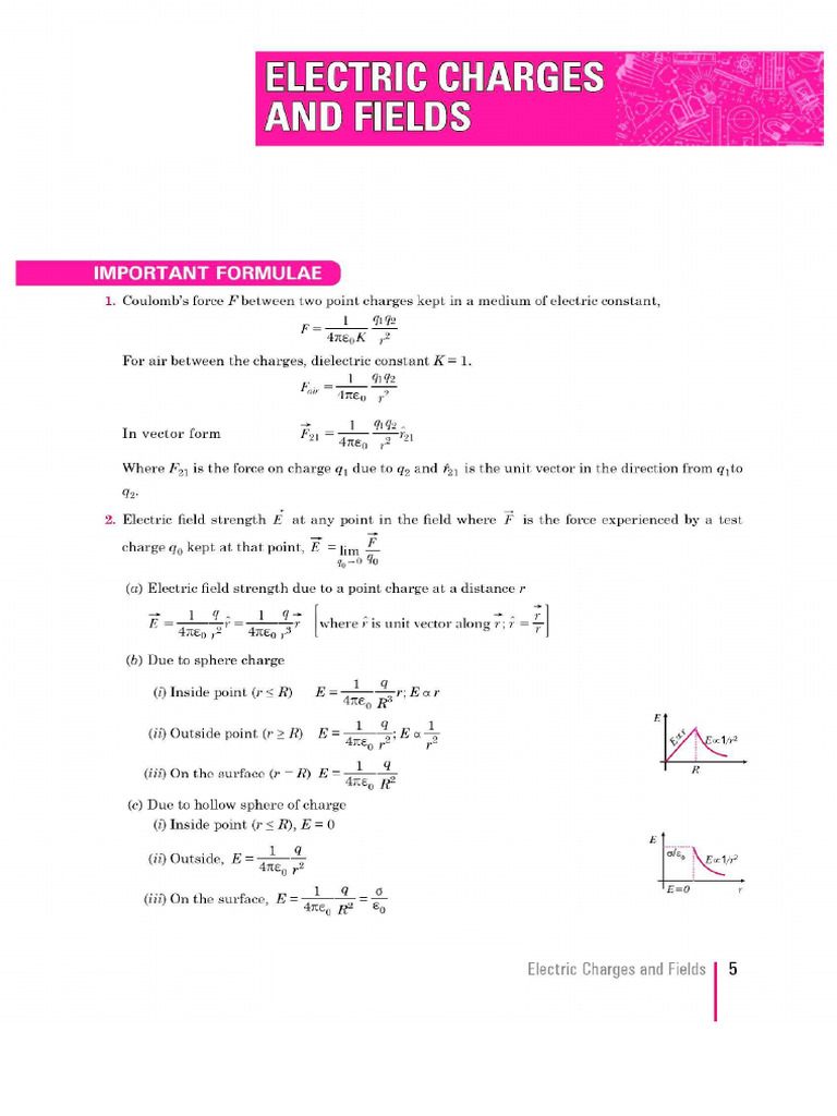 12th Physics Ch-1 MCQ's | PDF