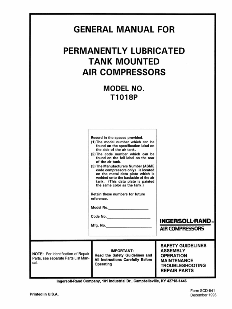 SCD-541 Dec-93 General Manual | PDF
