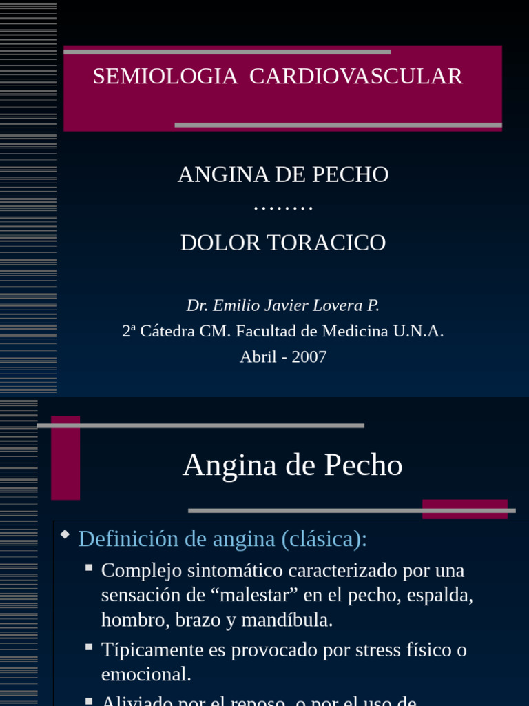 Angina de Pecho: Diagnóstico y Causas | PDF | Infarto de miocardio ...