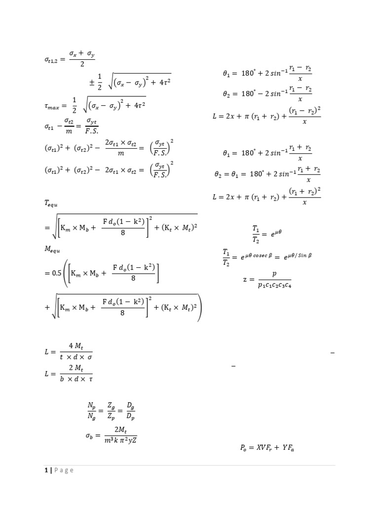 Data Sheet - Machine Elements Design | PDF | Screw | Belt (Mechanical)
