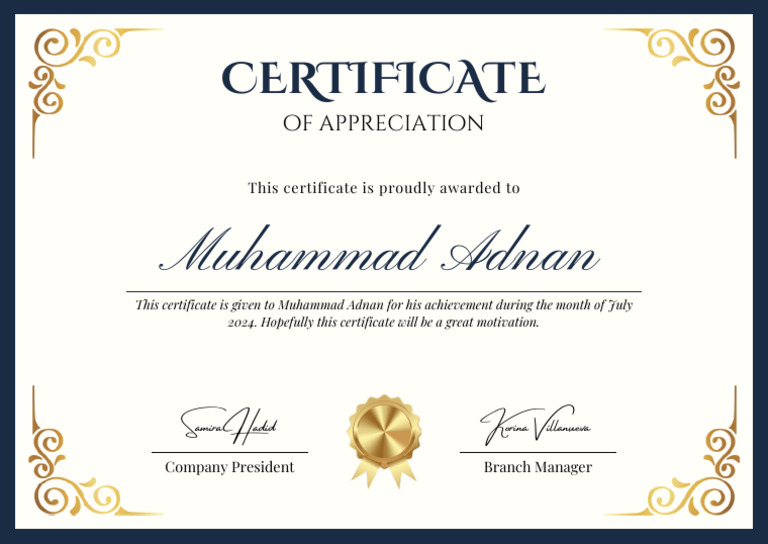 Cream Bordered Appreciation Certificate.pdf | PDF