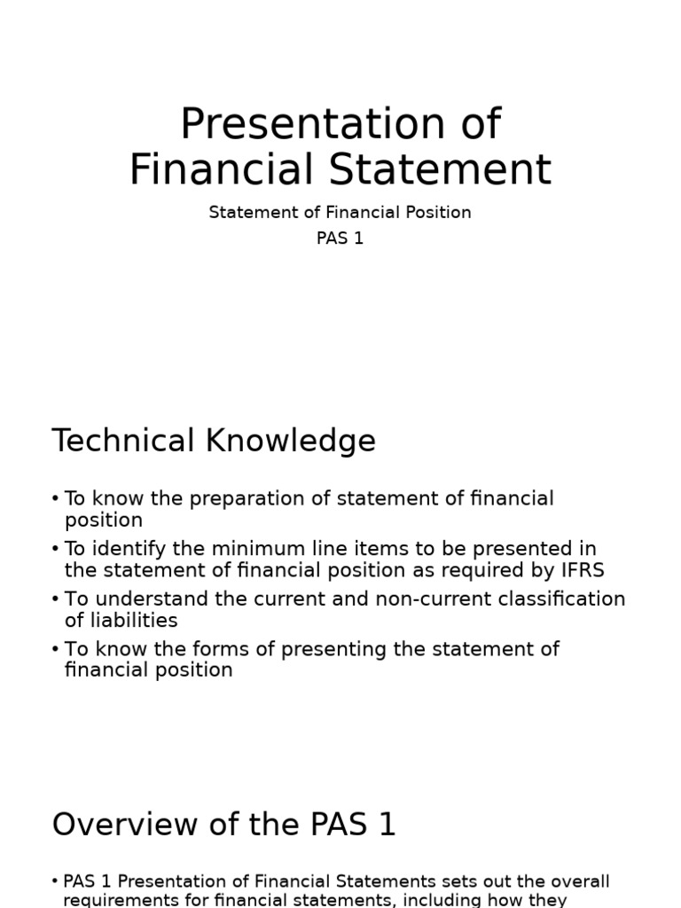 Financial Statement Presentation Guide | PDF | Balance Sheet | Equity ...
