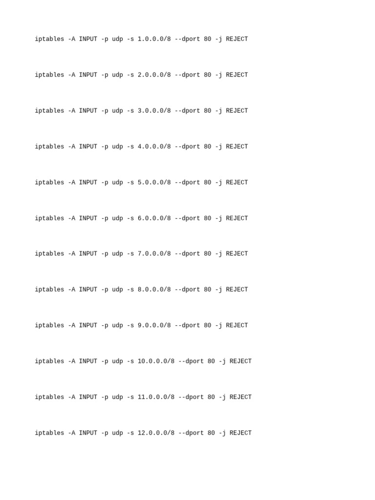 iptables udp com porta | PDF