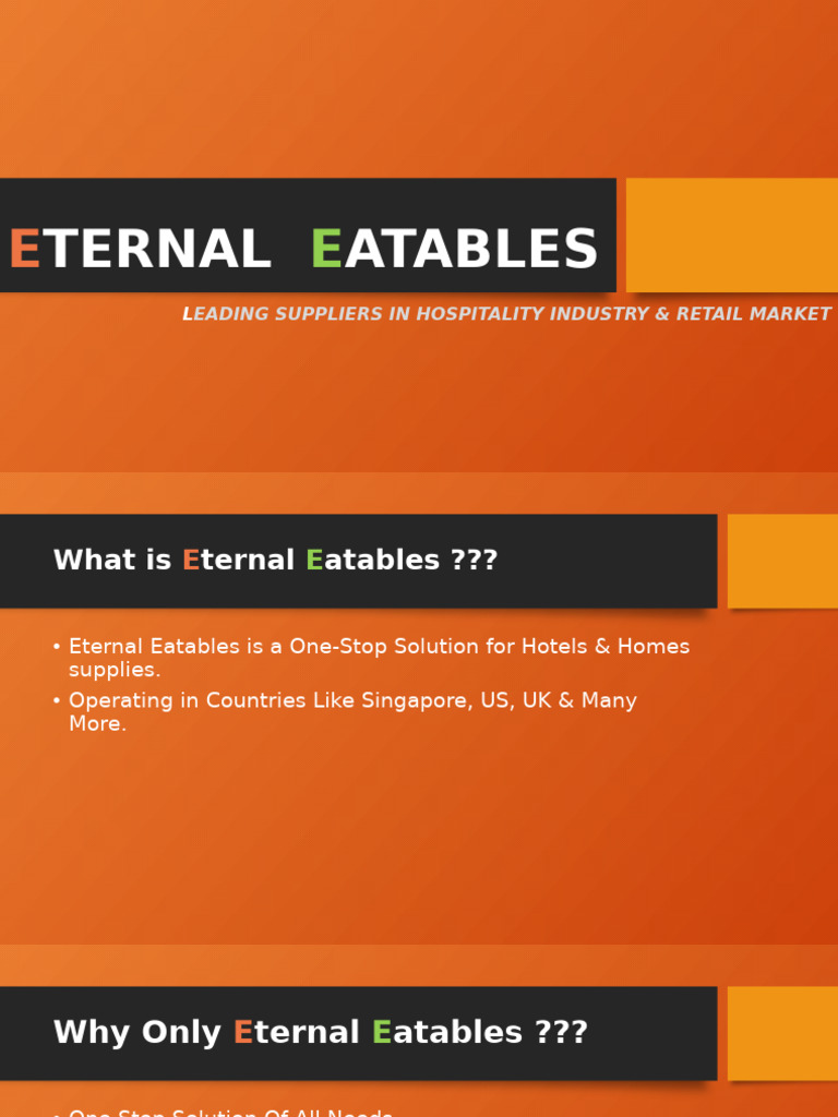 Eternal Eatables | PDF