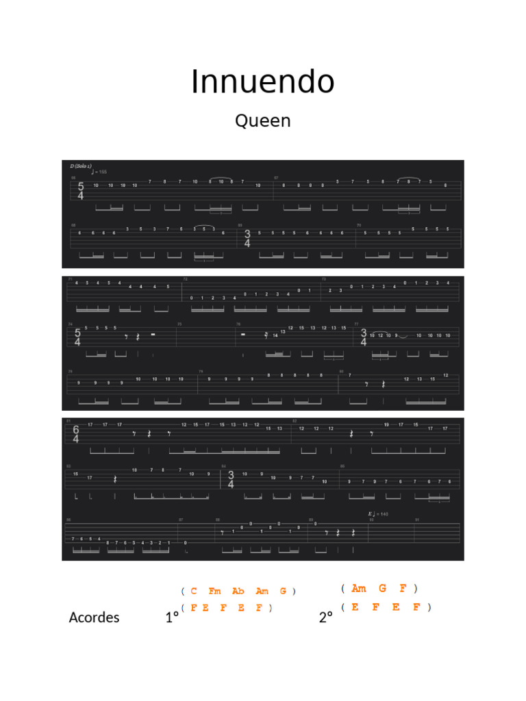 Innuendo Guitar Tabs | PDF