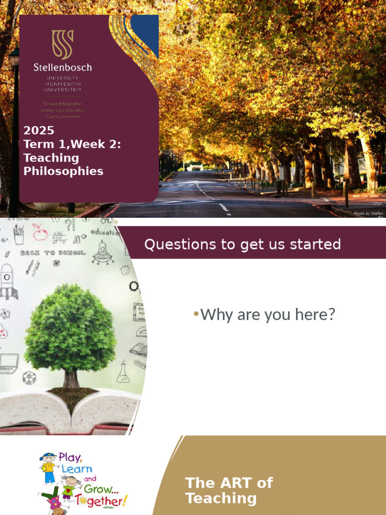 2025 - Week 2 Session - Teaching Philosophy | PDF | Teachers | Learning