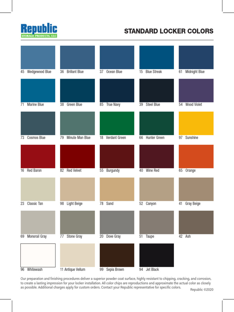Republic Color Chart | PDF