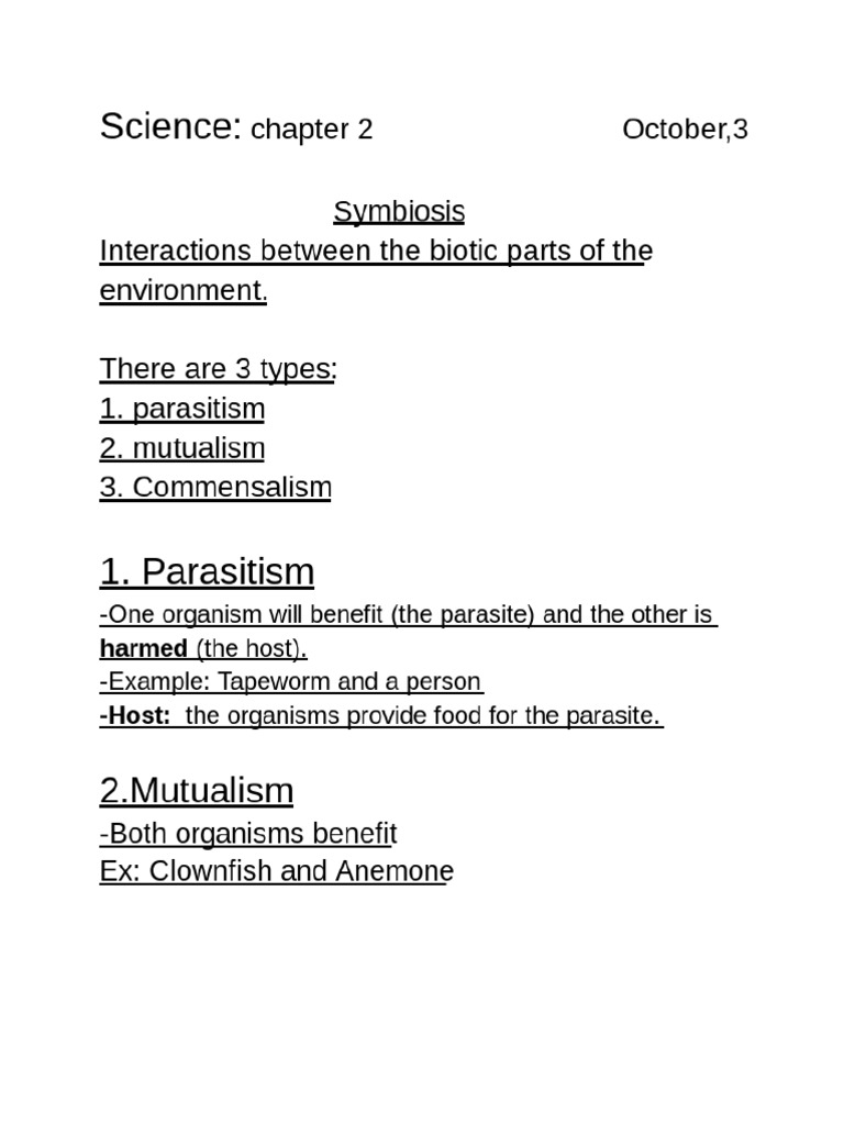 Science - Chapter 2 October, 3 | PDF