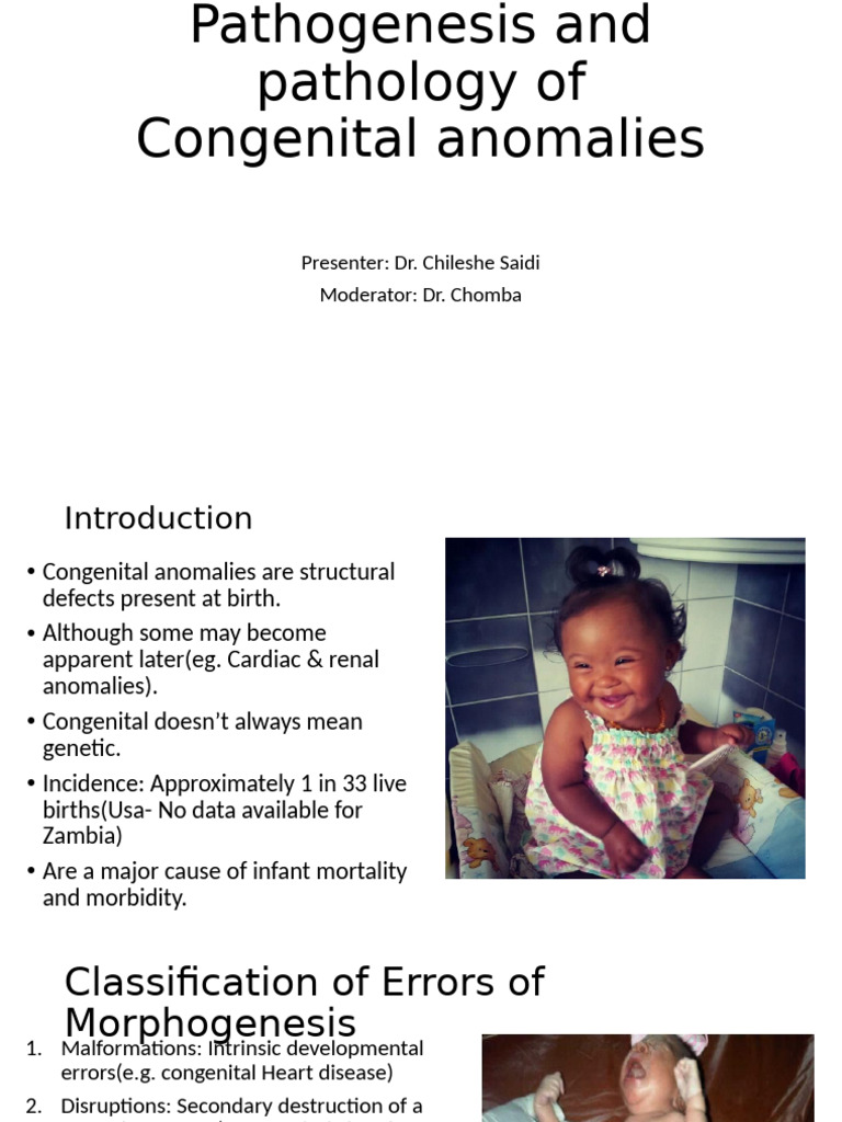 Pathogenesis and Pathology of Congenital Anomalies | PDF | Human ...