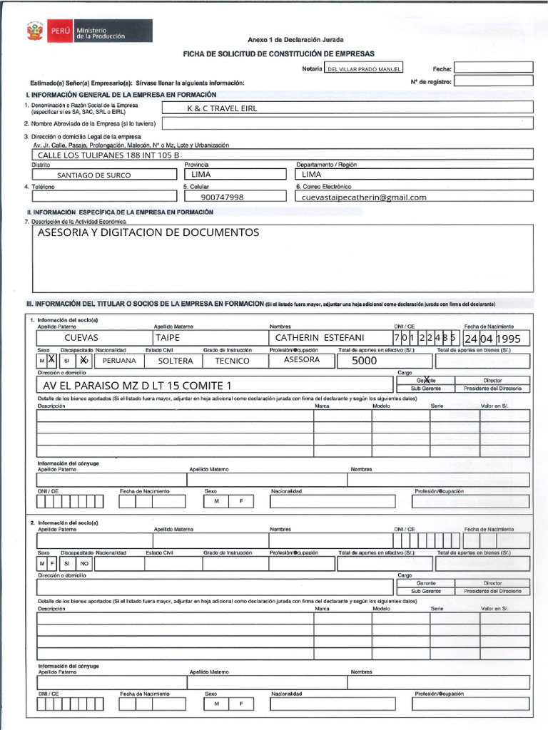 Documento para La Notaria | PDF