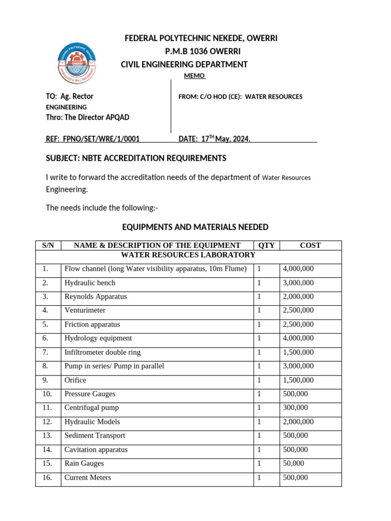 Nbte Accreditation Requirements Corrected Copy For Wre | PDF | Pipe ...