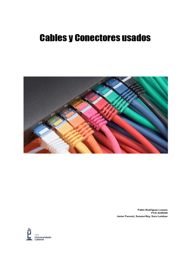 Informe Tipos de Cable y Conectores | PDF