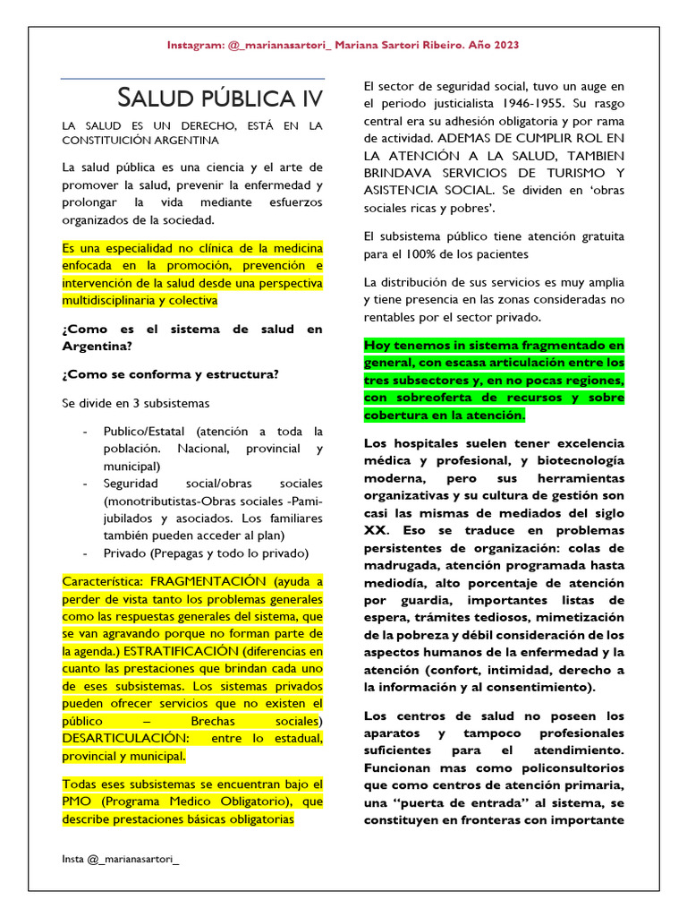 Salud Pública IV. Año 2023 | PDF | Hospital | Desigualdad social